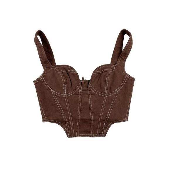 Fashion Nova | Tops | Fashion Nova Contrast Stitch Bustier Corset Top ...